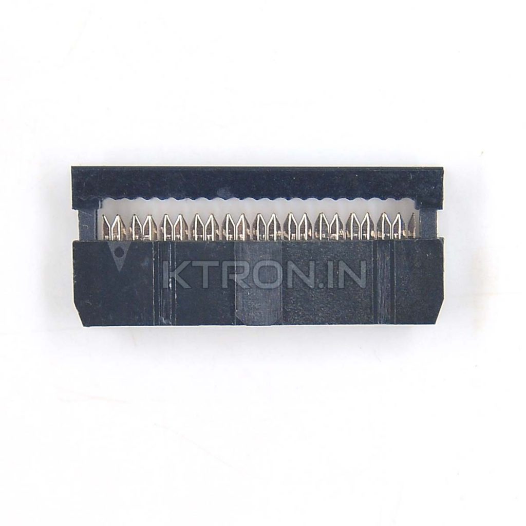 Buy 20 Pin FRC Female Connector - 10x2 Pin - 2.54mm Pitch - KTRON India