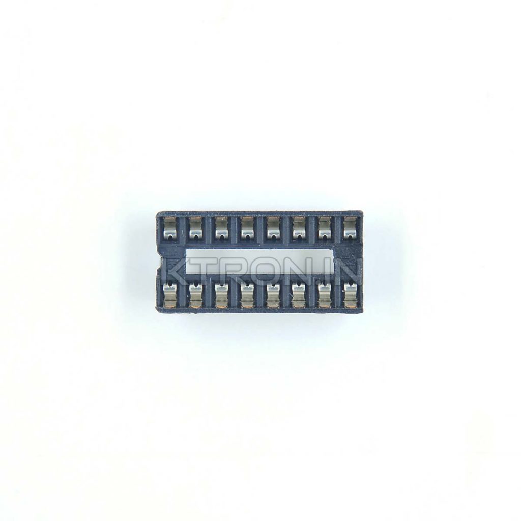 16 Pin IC Socket / Base - DIP - 2.54mm Pitch - KTRON India