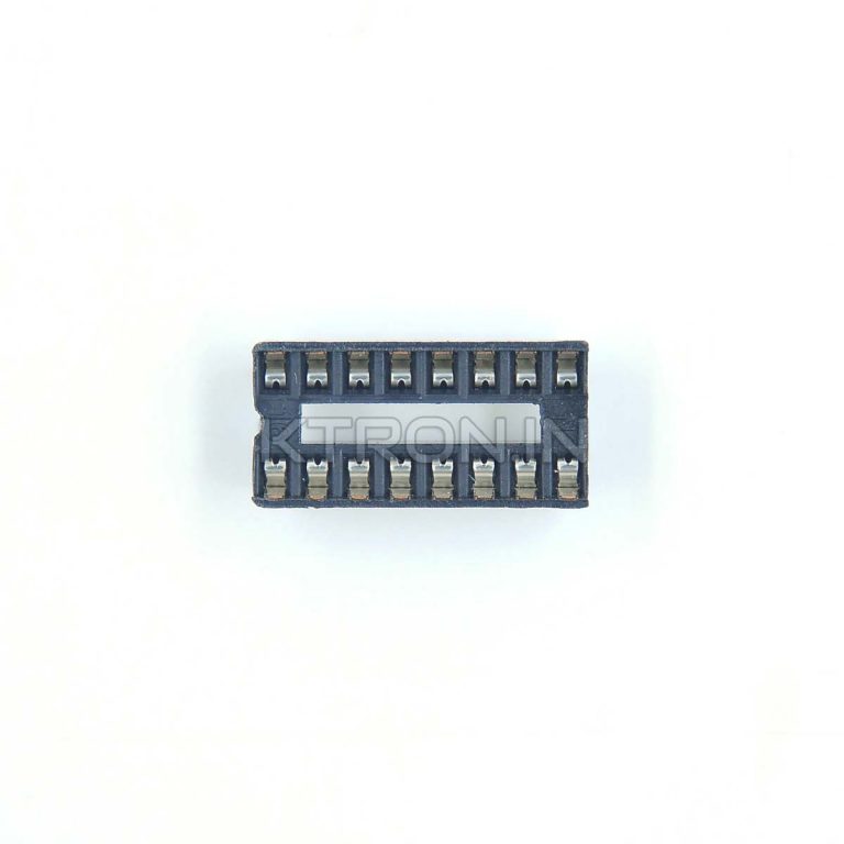 16 Pin IC Socket / Base - DIP - 2.54mm Pitch - KTRON India