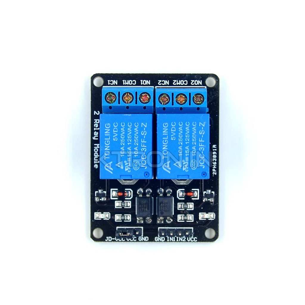 Buy 2 Channel 5V Relay Module - Optoisolated - KTRON India