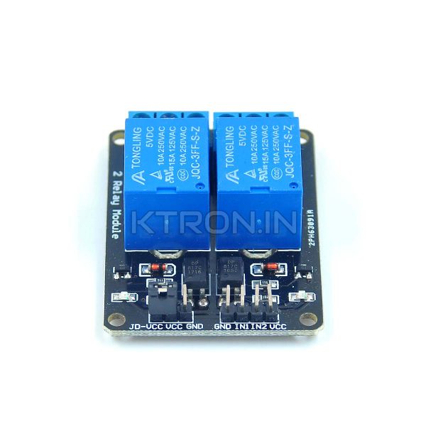 Buy 2 Channel 5V Relay Module - Optoisolated - KTRON India