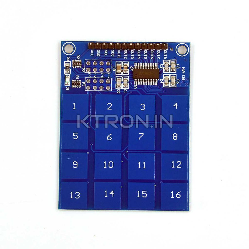 Buy TTP229 16 Channel Capacitive Touch Sensor Keypad Module - KTRON India