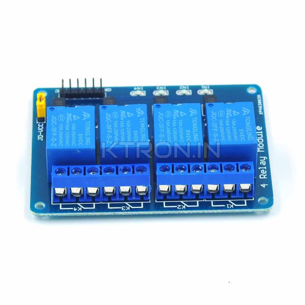Buy 4 Channel 5V Relay Module - Optoisolated - KTRON India