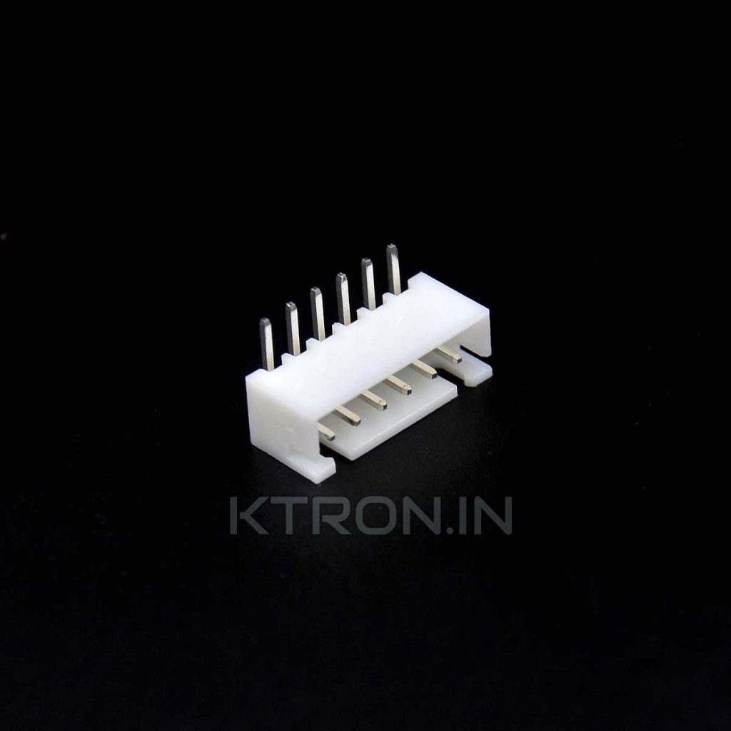 Buy 6 Pin JST Male Right Angle Connector - 2.54mm Pitch - KTRON India