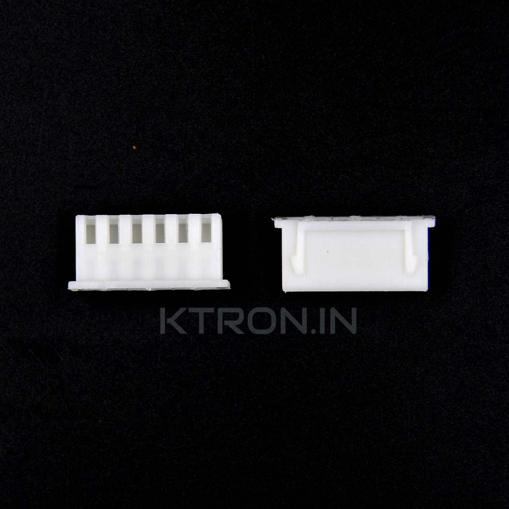 Buy 6 Pin JST XH Female Connector - 2.54mm Pitch - KTRON India