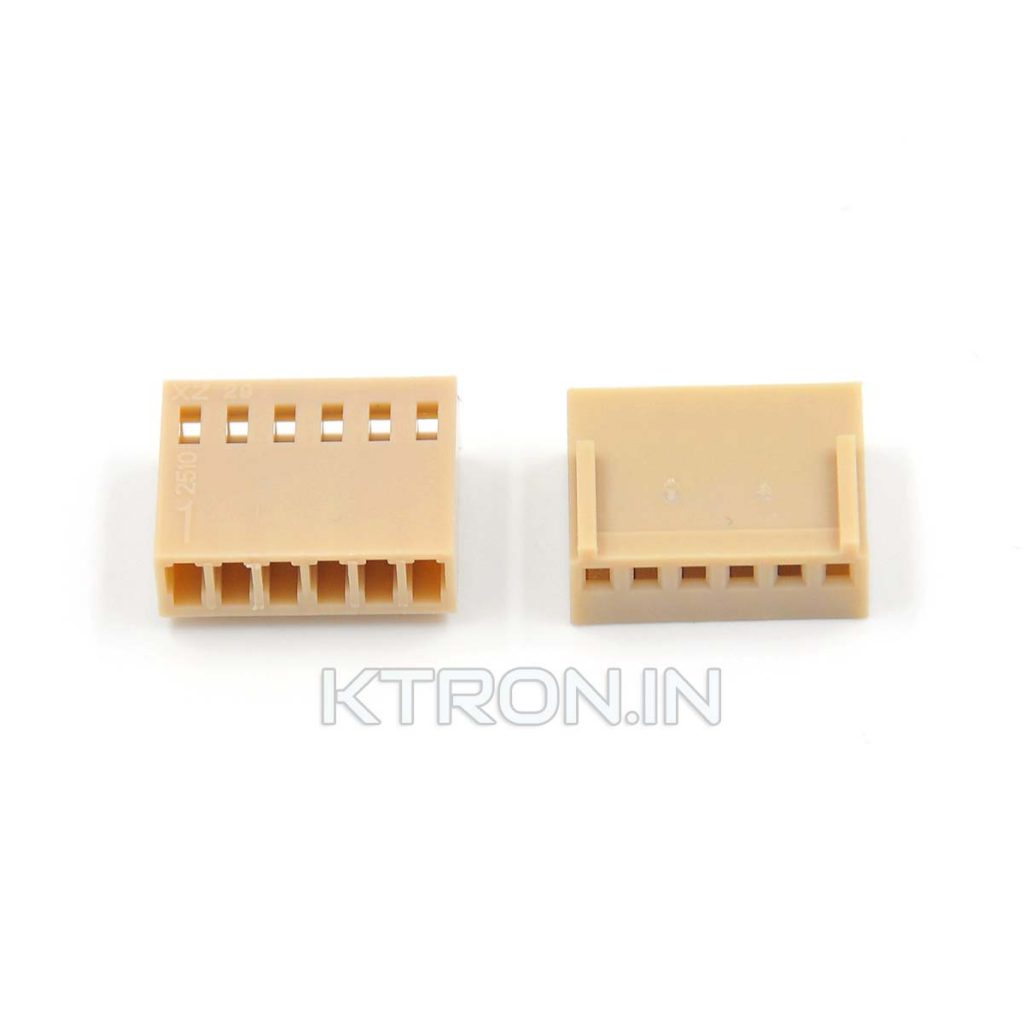 Buy 6 Pin 2510 Series Female Connector - KTRON India