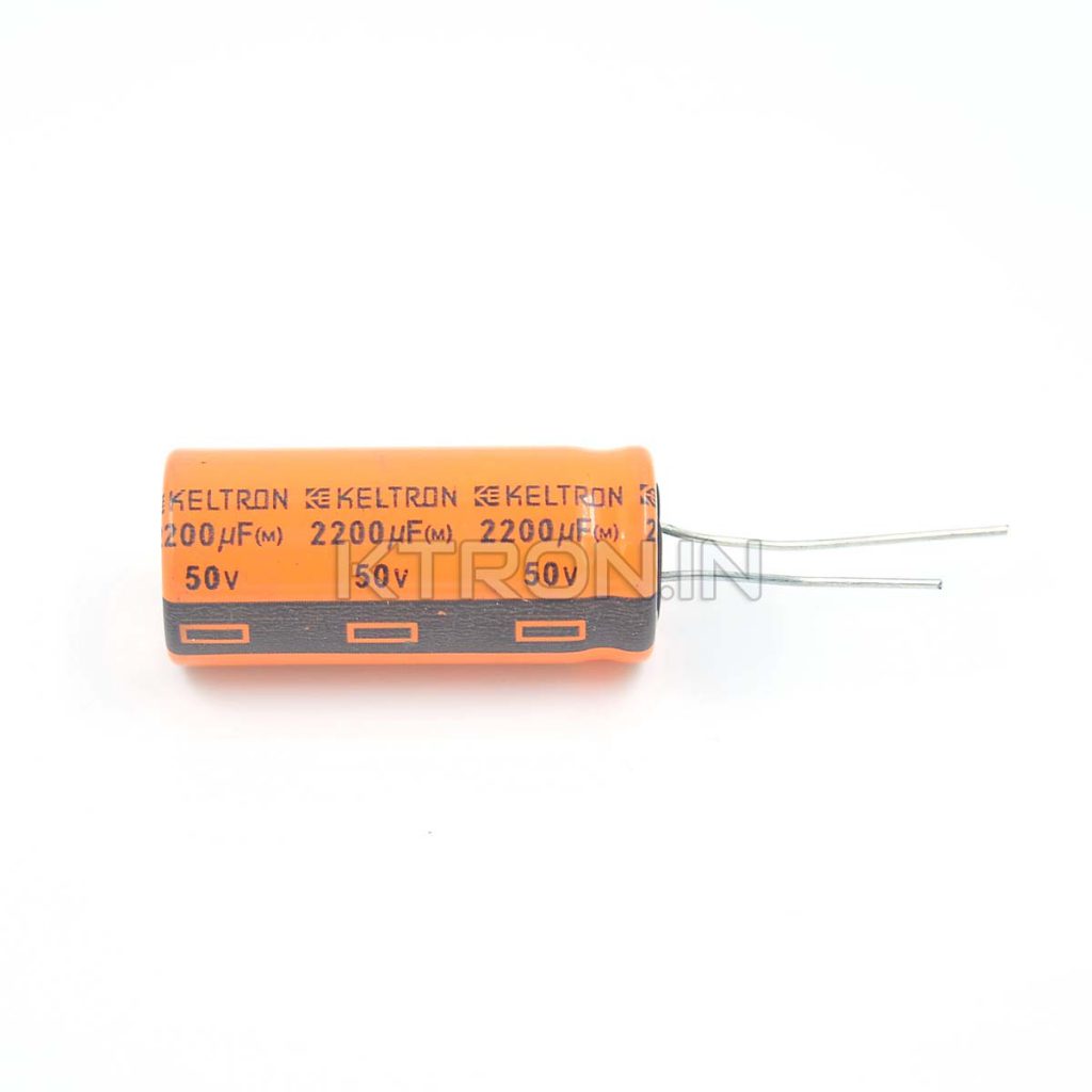 Buy 50V 2200uF Electrolytic Capacitor - 22 X 37mm - KTRON India