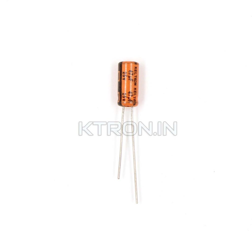 Buy 25V 47uF Electrolytic Capacitor - 5 X 11 Mm - KTRON India