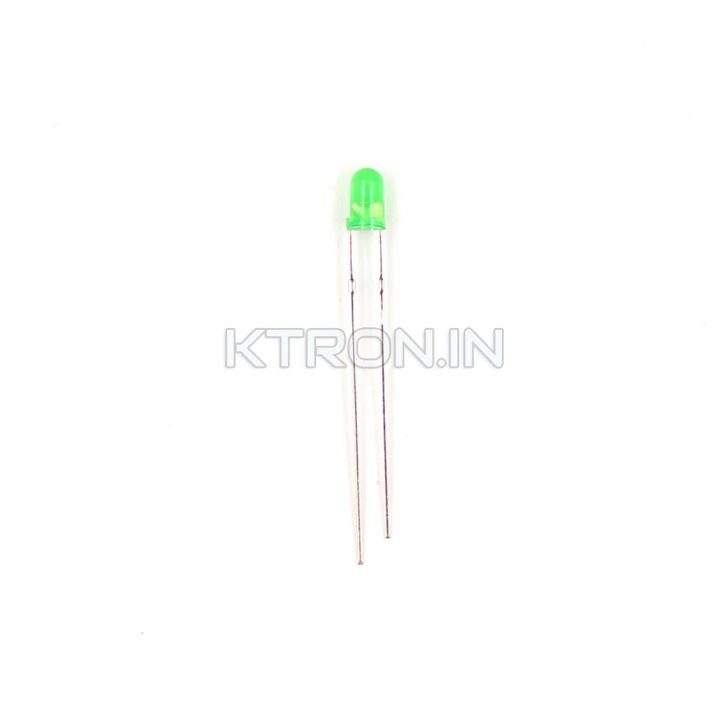 Buy Green LED 3mm - Green Diffusion - TH - KTRON India