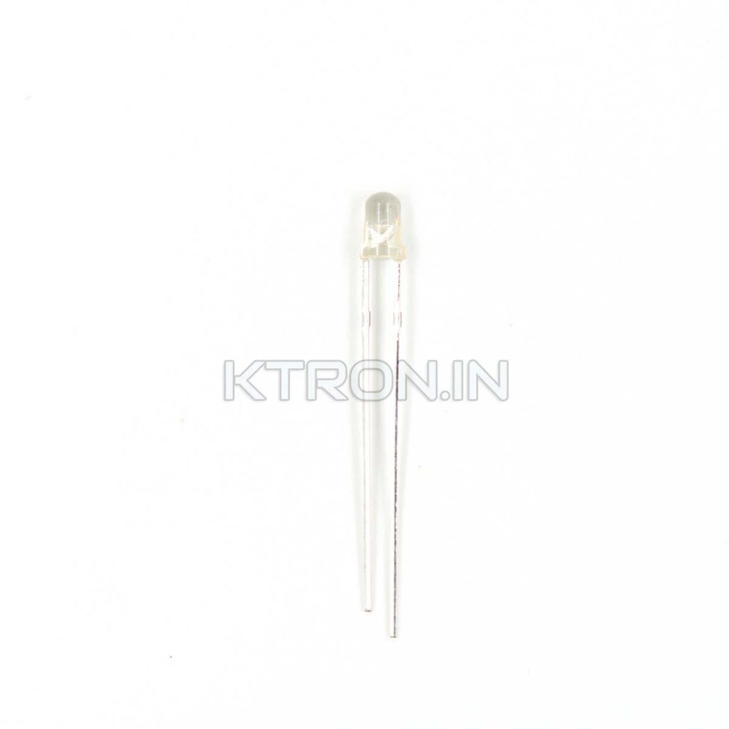 Buy White LED 3mm - High Brightness - TH - KTRON India