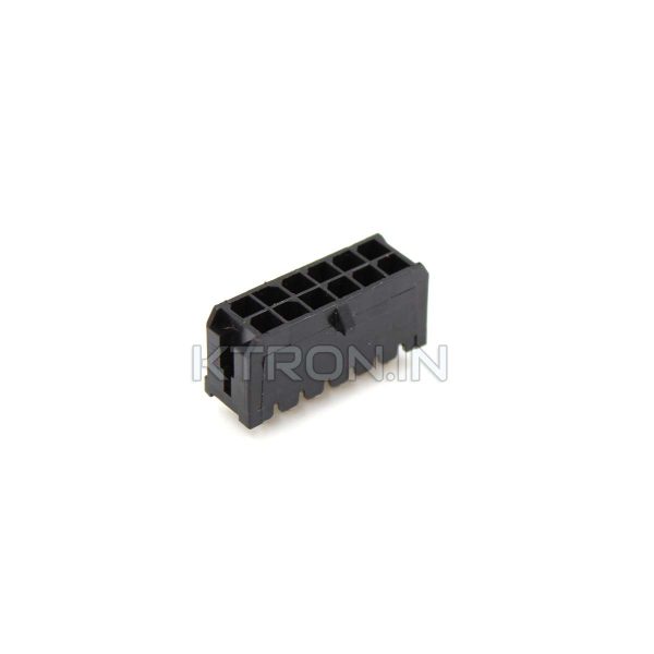 Buy 12 Pin Micro Fit 3.0 Right Angle Connector - 6x2pin - 3mm Pitch ...