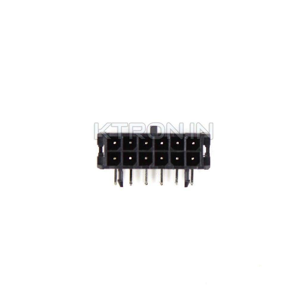 Buy 12 Pin Micro Fit 3.0 Right Angle Connector - 6x2pin - 3mm Pitch ...