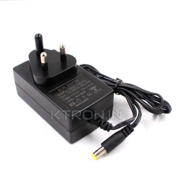 Buy 12V 2A DC Power Supply Adapter - KTRON India
