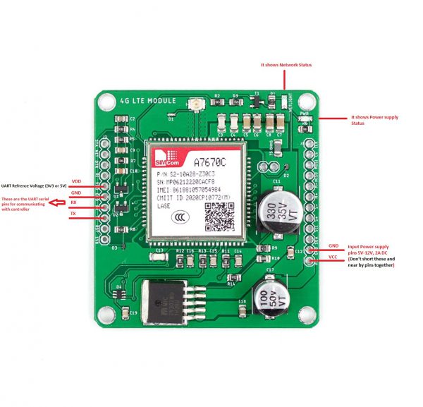 Buy SIM A7670C 4G + 2G LTE Development Board - KTRON India