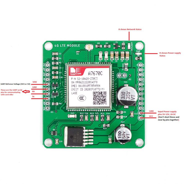 Buy SIM A7670C 4G + 2G LTE Development Board - KTRON India