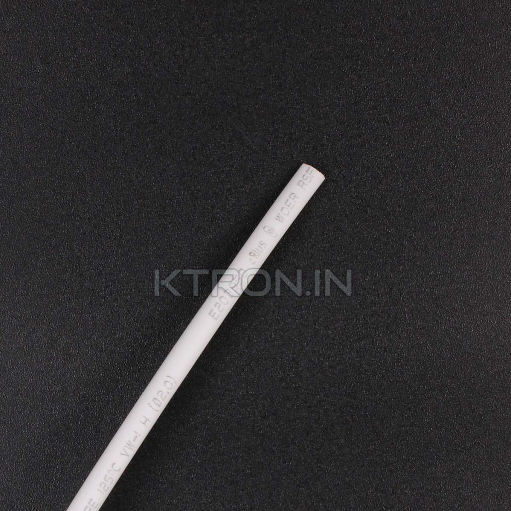 Buy Heat Shrink Sleeve 1mm White - Shrink Tube - KTRON India