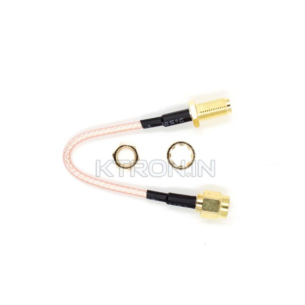 Buy SMA Male To SMA Female Cable RG316 - 10cm Length - KTRON India