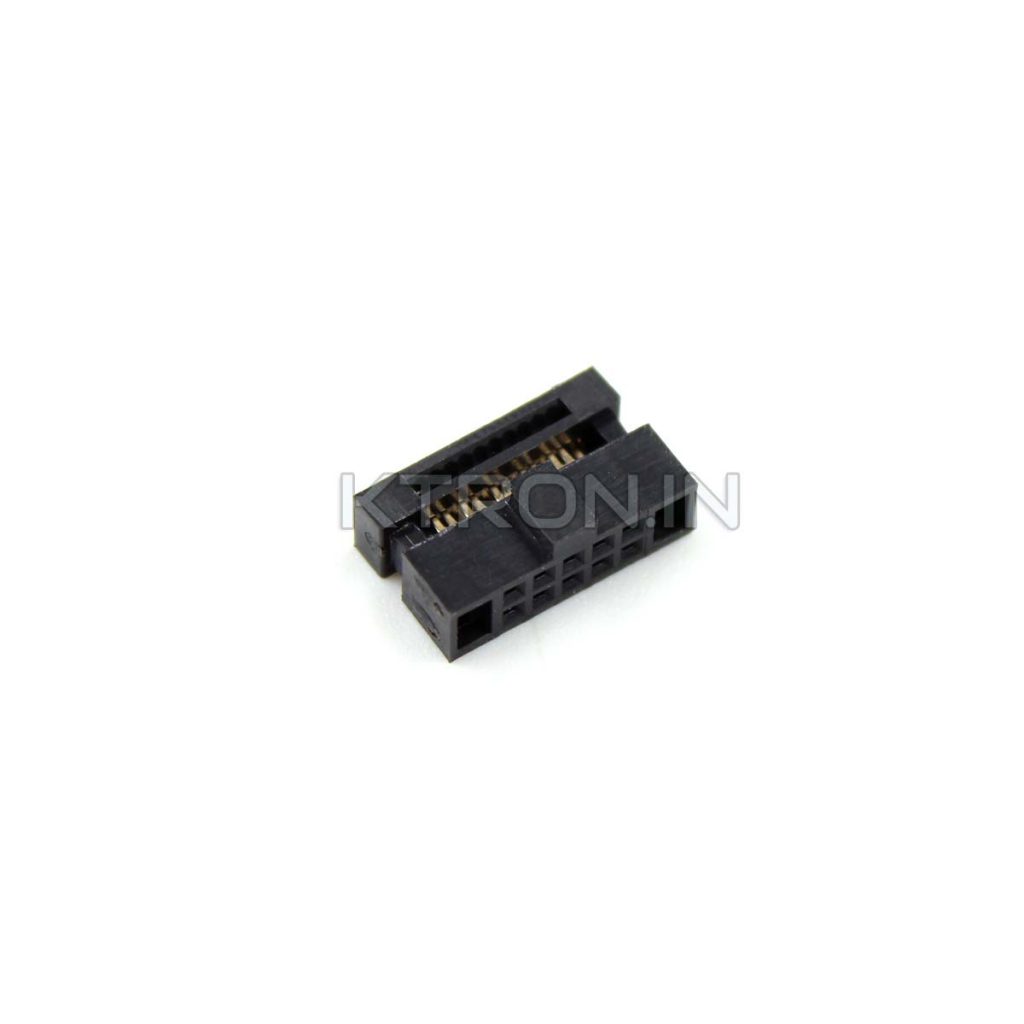 Buy 10 Pin FRC Female Connector - 5x2 Pin - 1.27 Mm Pitch - KTRON India