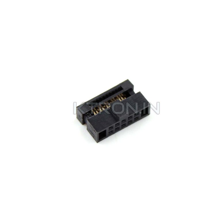Buy 10 Pin FRC Female Connector - 5x2 Pin - 1.27 Mm Pitch - KTRON India