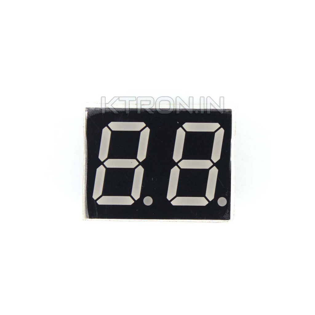 Buy 2 Digit 7 Segment Display - 0.56 Inch - Red - Common Anode - KTRON ...