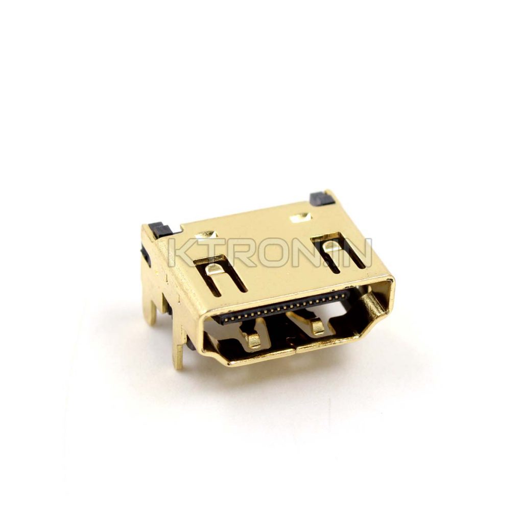 Buy HDMI Type A 19-Pin Female Connector - SMD - Right Angle - KTRON India