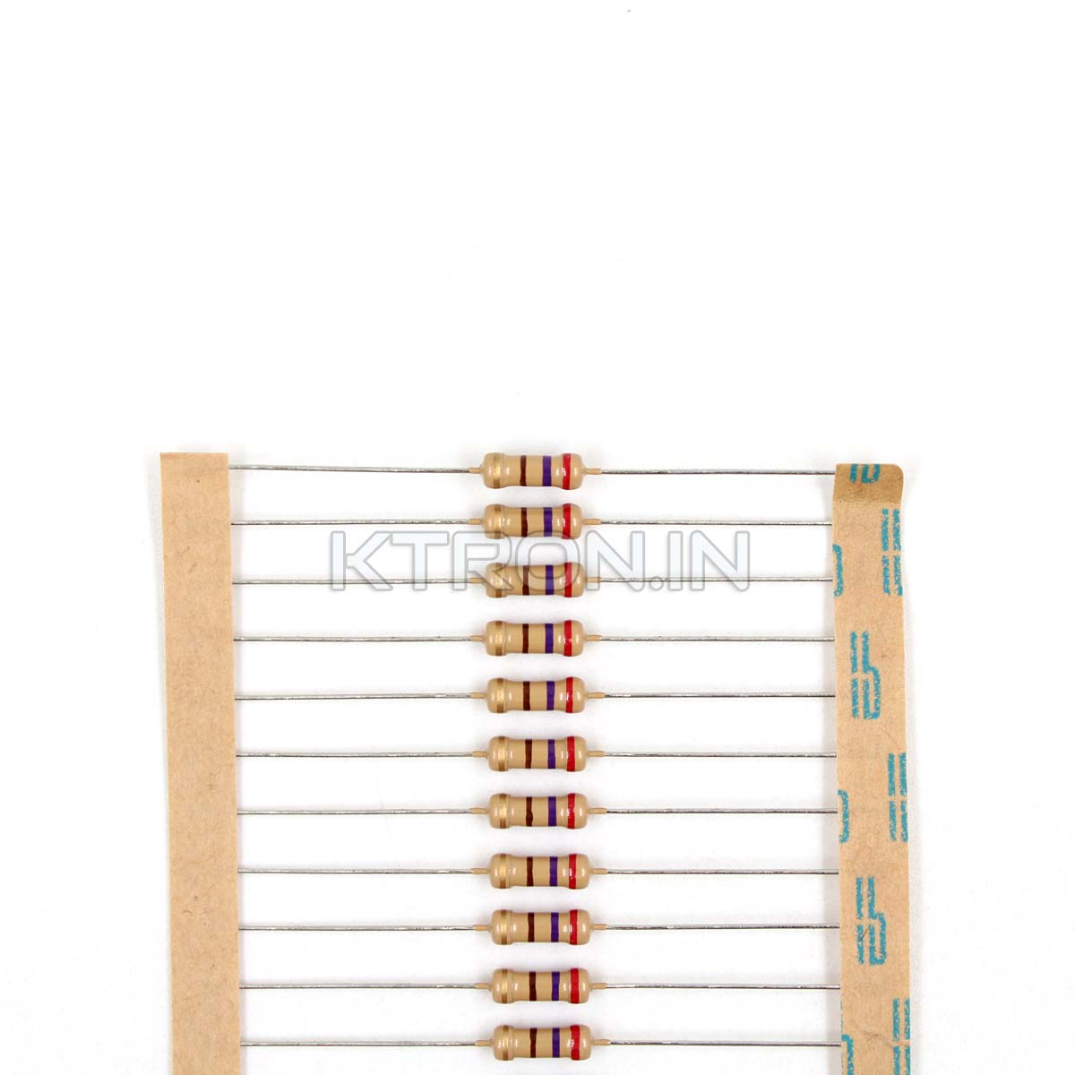 Buy Resistor 270 Ohms CFR - 0.5W - 5% - TH - 270R - KTRON India